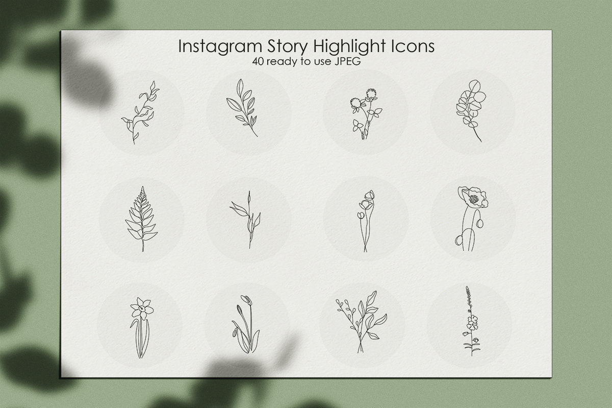 Nature Instagram Highlight Icons, Boho Plant Covers (40 Jpegs) - Etsy