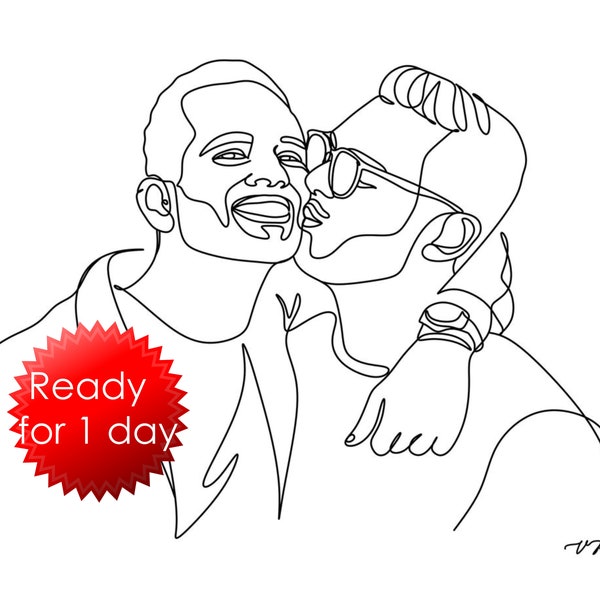 Gay Line Art - Etsy