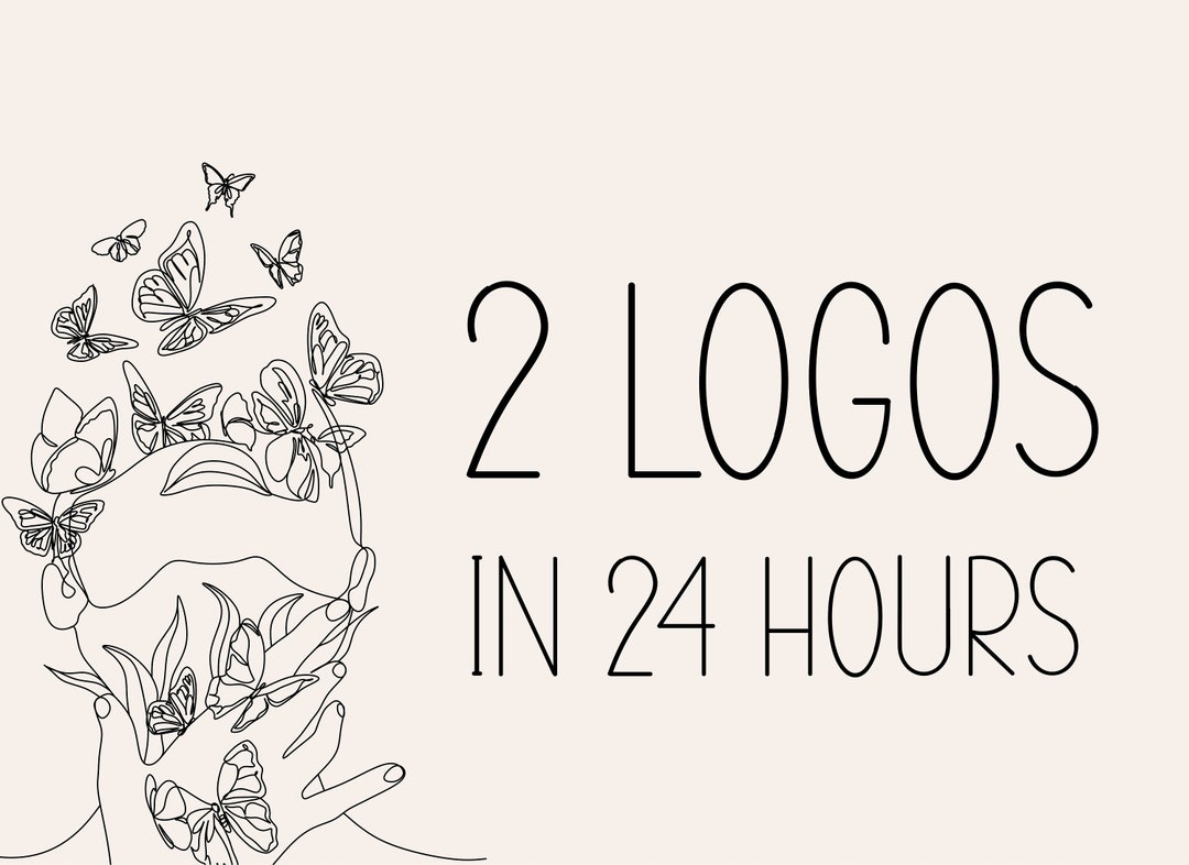 2 Line Art Logo Design | Minimalist Business Branding - Etsy