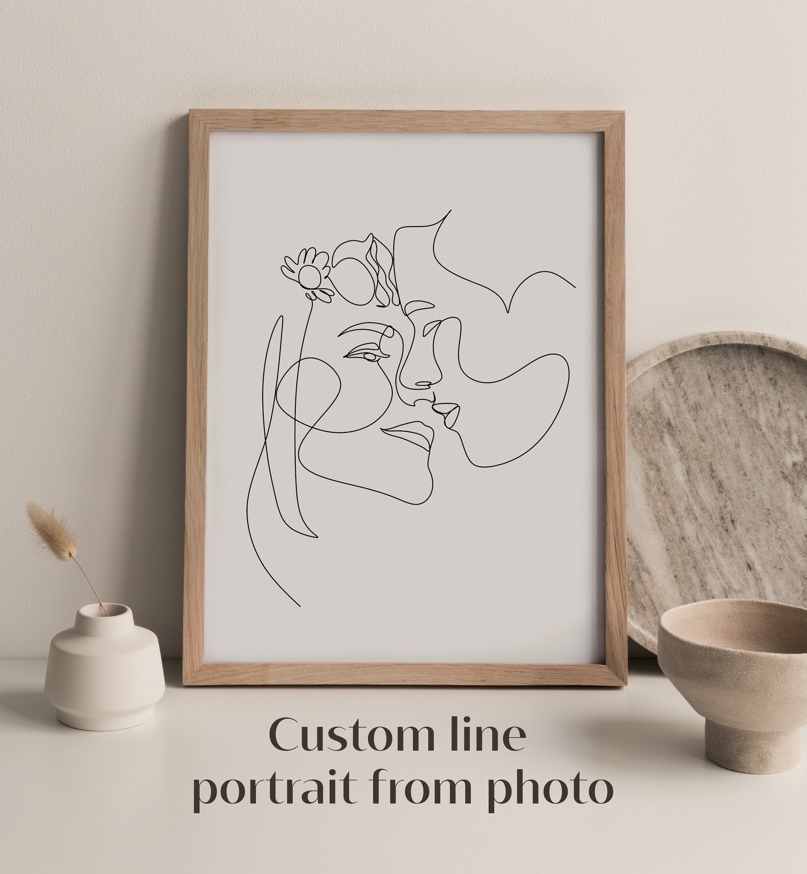 Custom Line Drawing. Custom Line Portrait. Custom Line Art. | Etsy