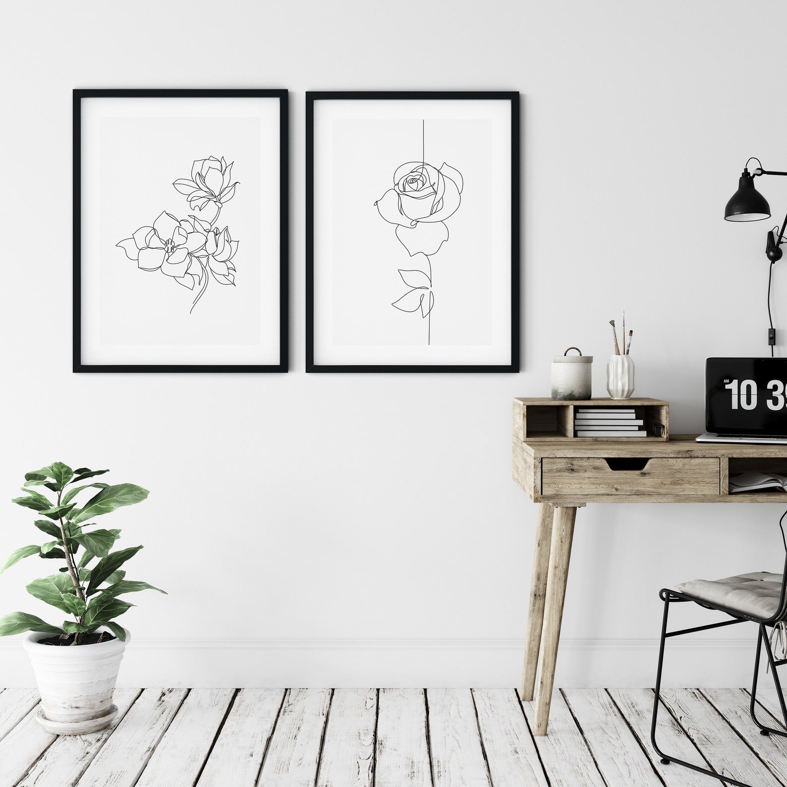 One Line Rose. Botanical Line Print Art Print. Line Art - Etsy