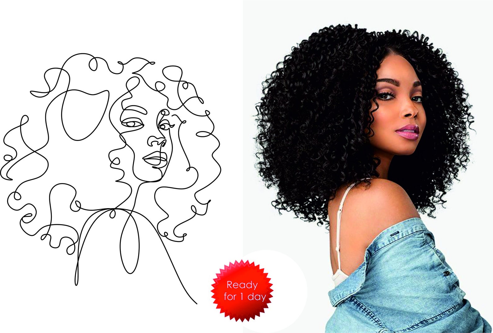 LINE ART COMMISSION. One Line Portrait From Photo. Custom Line - Etsy