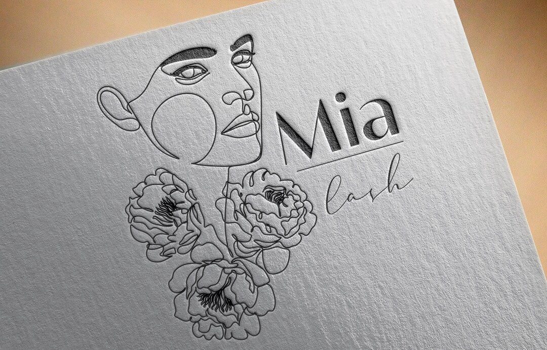 Custom Beauty Logo Design: Minimalist Line Art, Lashes - Etsy