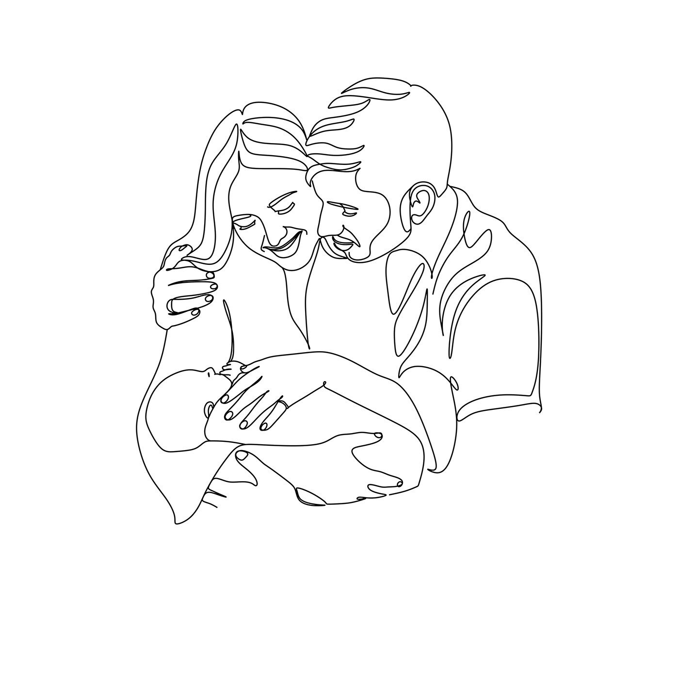 Custom Line Drawing. Custom Line Portrait. Custom Line Art. | Etsy