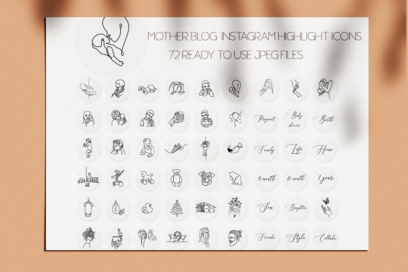 Baby Highlight Cover Mother Instagram Highlight Icons Mom | Etsy