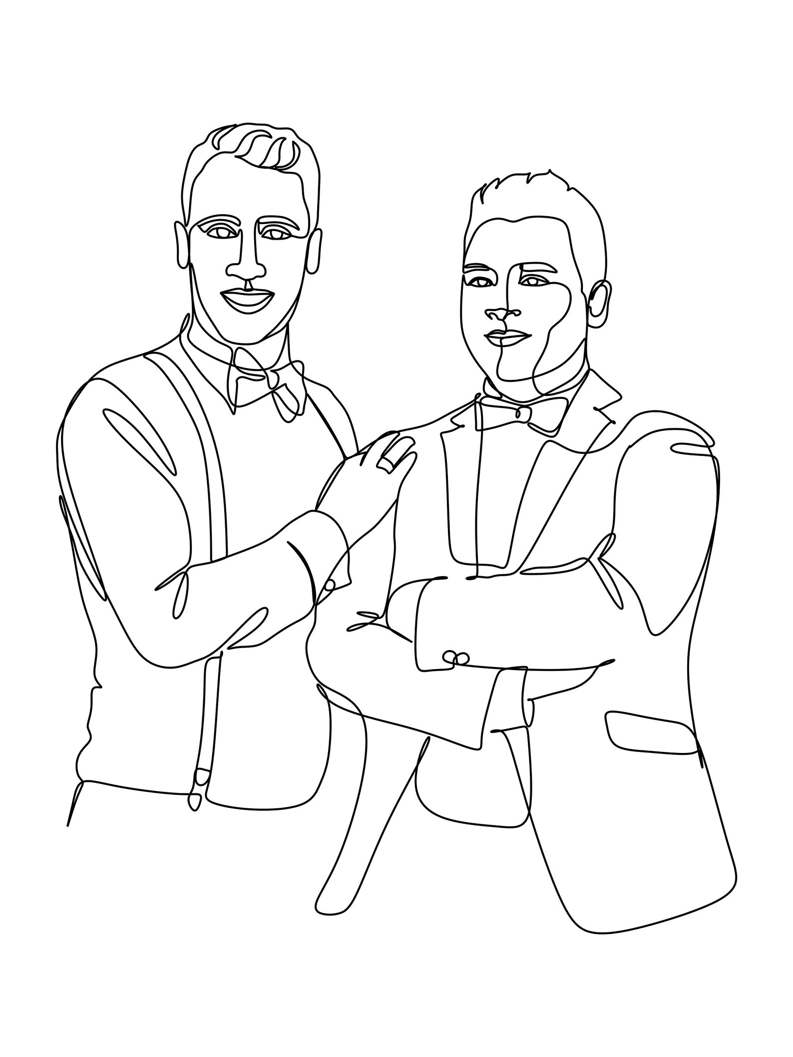 Gay Couple Portrait Custom. Gay Boyfriend Gift. Gay Wedding Gift. Gay ...