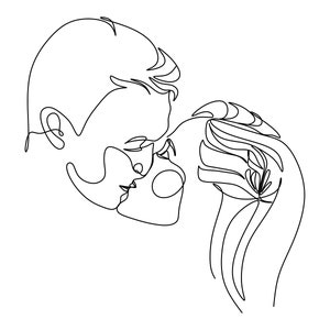 Custom One Line Drawing One Line Portrait Personalized Drawing Custom ...