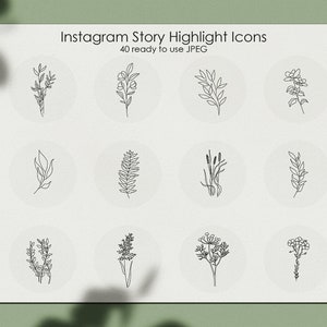 Nature Highlight Covers. Instagram Story Highlight Icons . Boho Icons ...