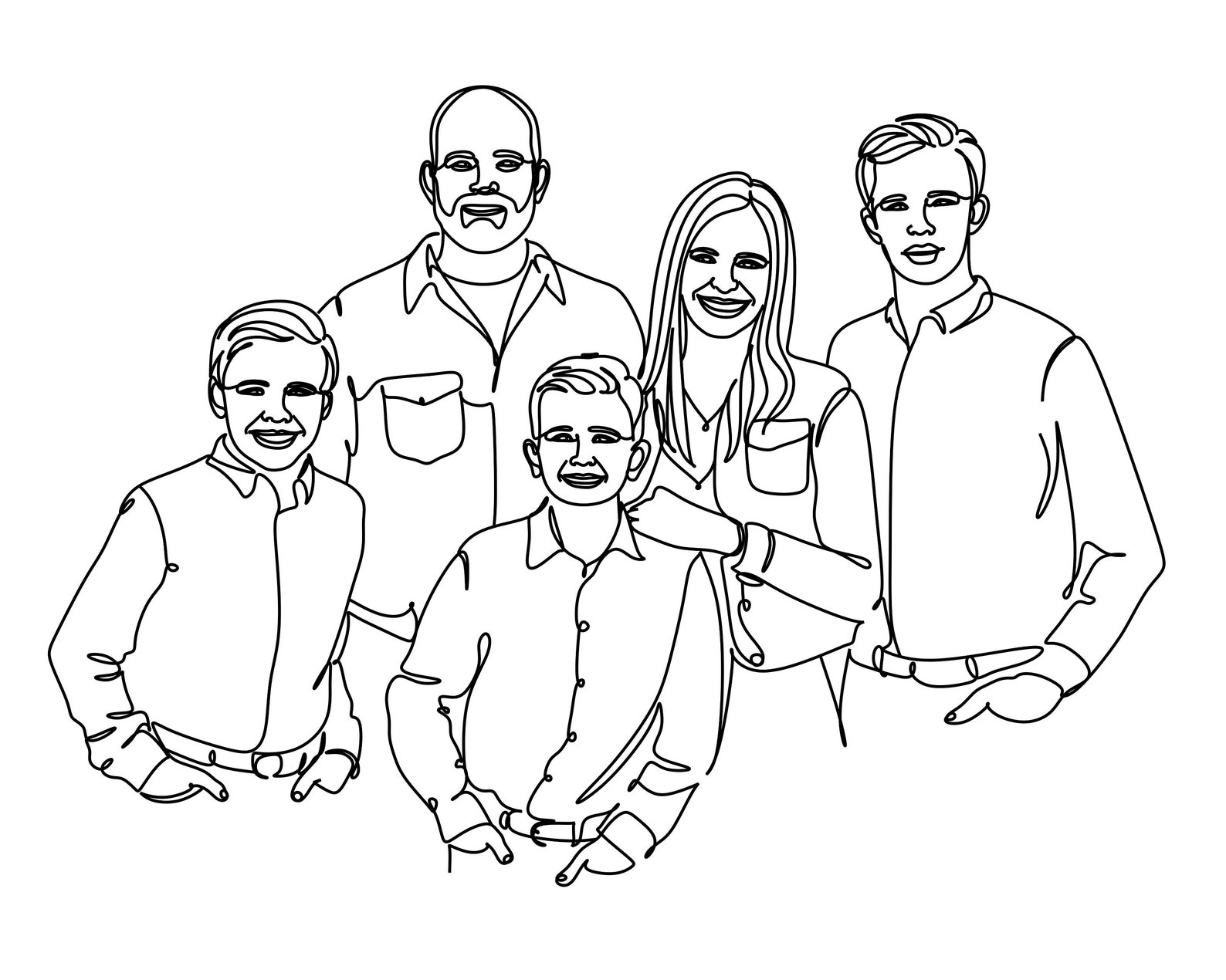 Custom One Line Drawing One Line Portrait Personalized - Etsy