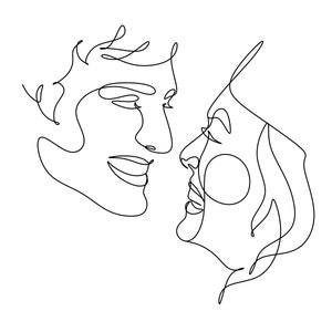 Custom One Line Drawing | One Line Portrait | Personalized Drawing ...