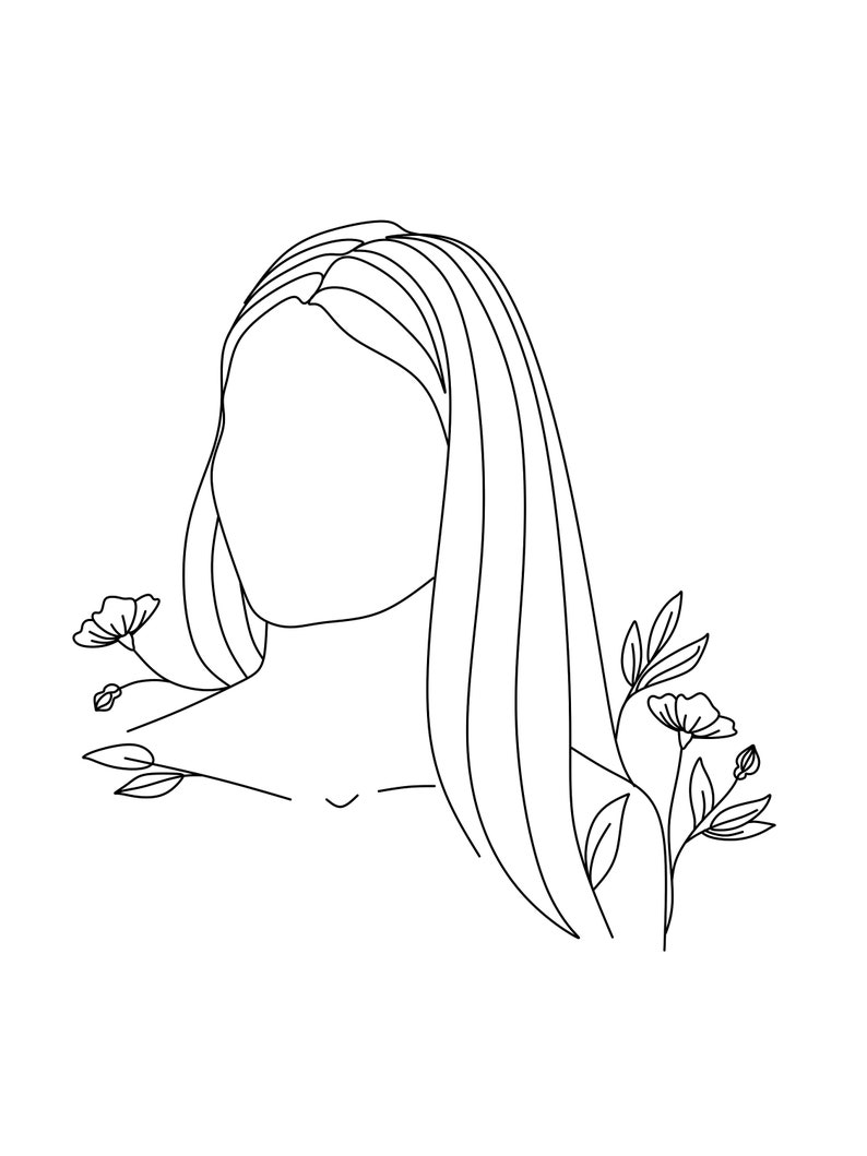 Custom Couple Line Art Portrait | Personalized Drawing (digital ...