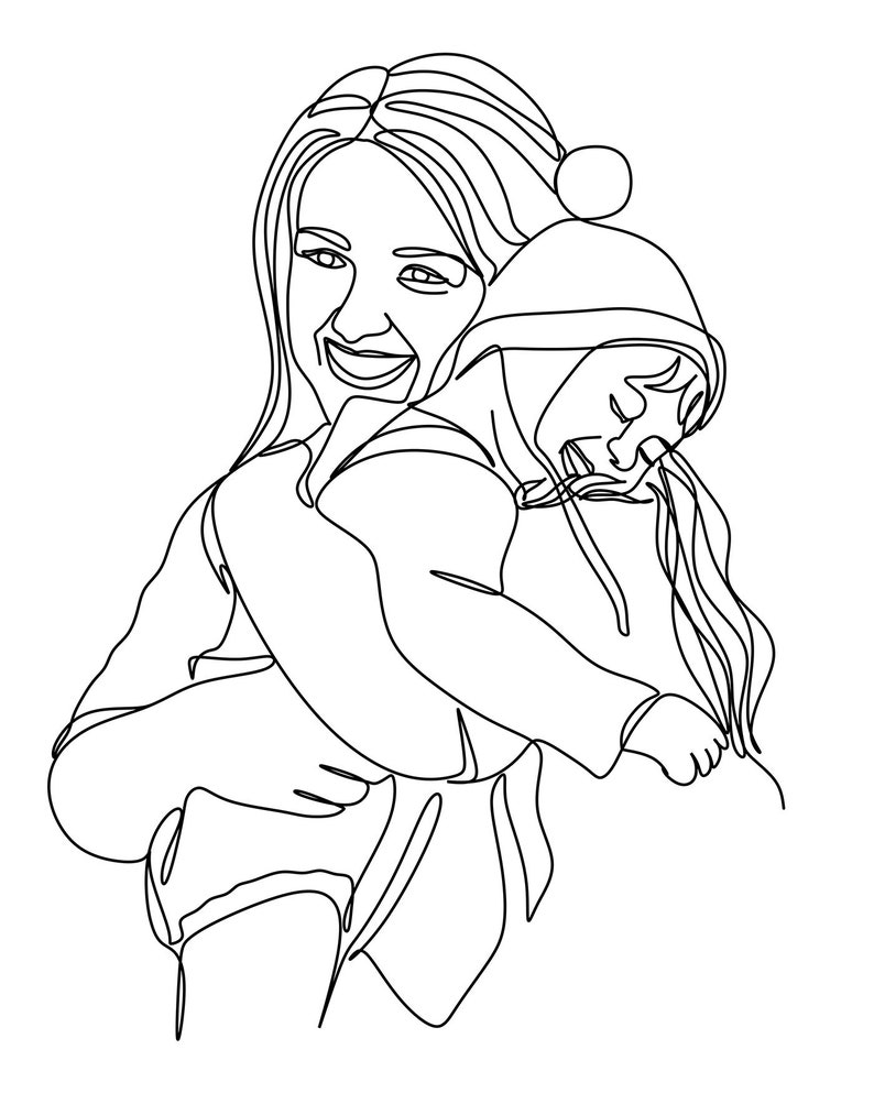 Custom Line Drawing. Custom Line Portrait. Custom Line Art. - Etsy