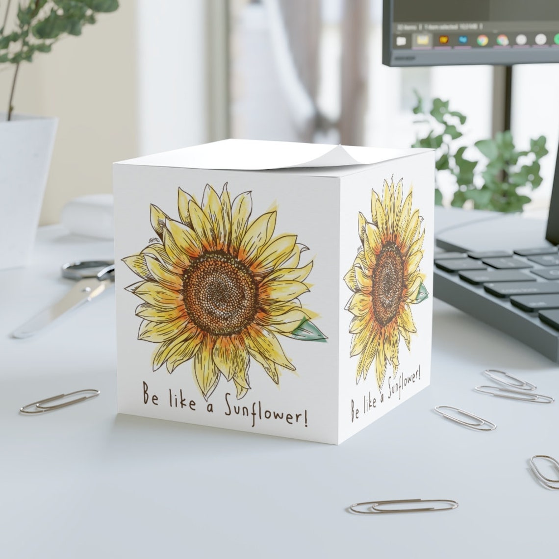 Sunflower Be Like a Sunflower Note Cube 700 Sticky Sheets - Etsy