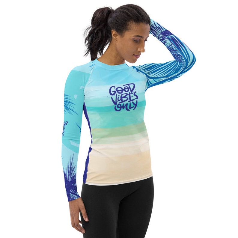 Good Vibes Only Summer Breeze Women's Rash Guard - Etsy