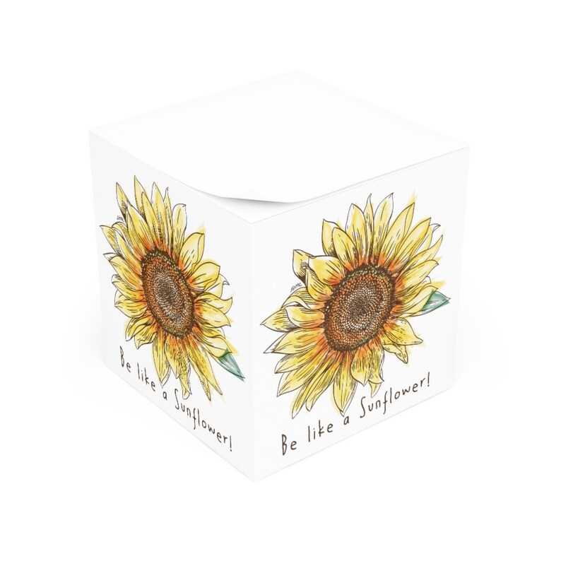 Sunflower Be Like a Sunflower Note Cube 700 Sticky Sheets - Etsy