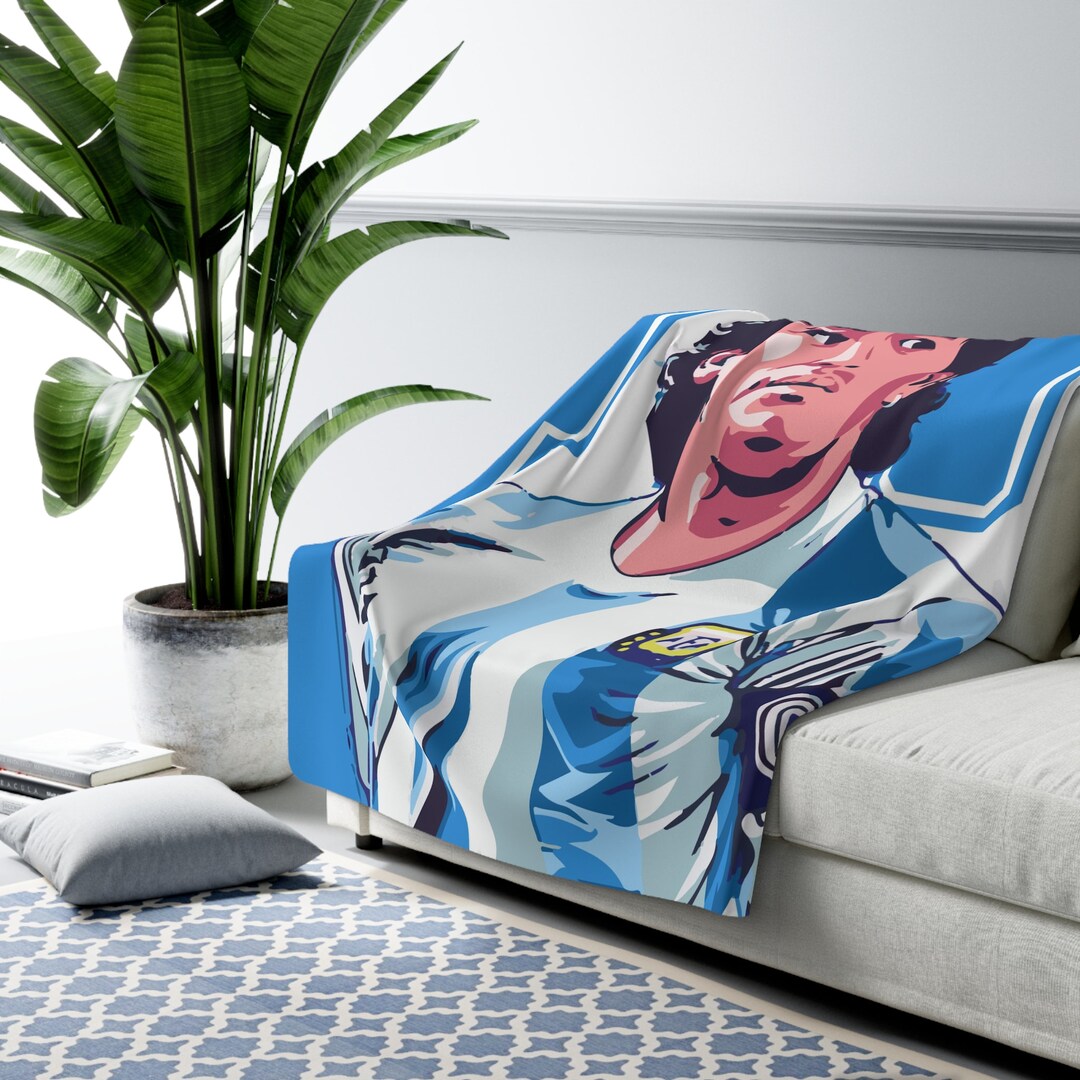 DIEGO 10_argentina_albiceleste_futbol_soccer_86_sherpa Fleece Blanket ...