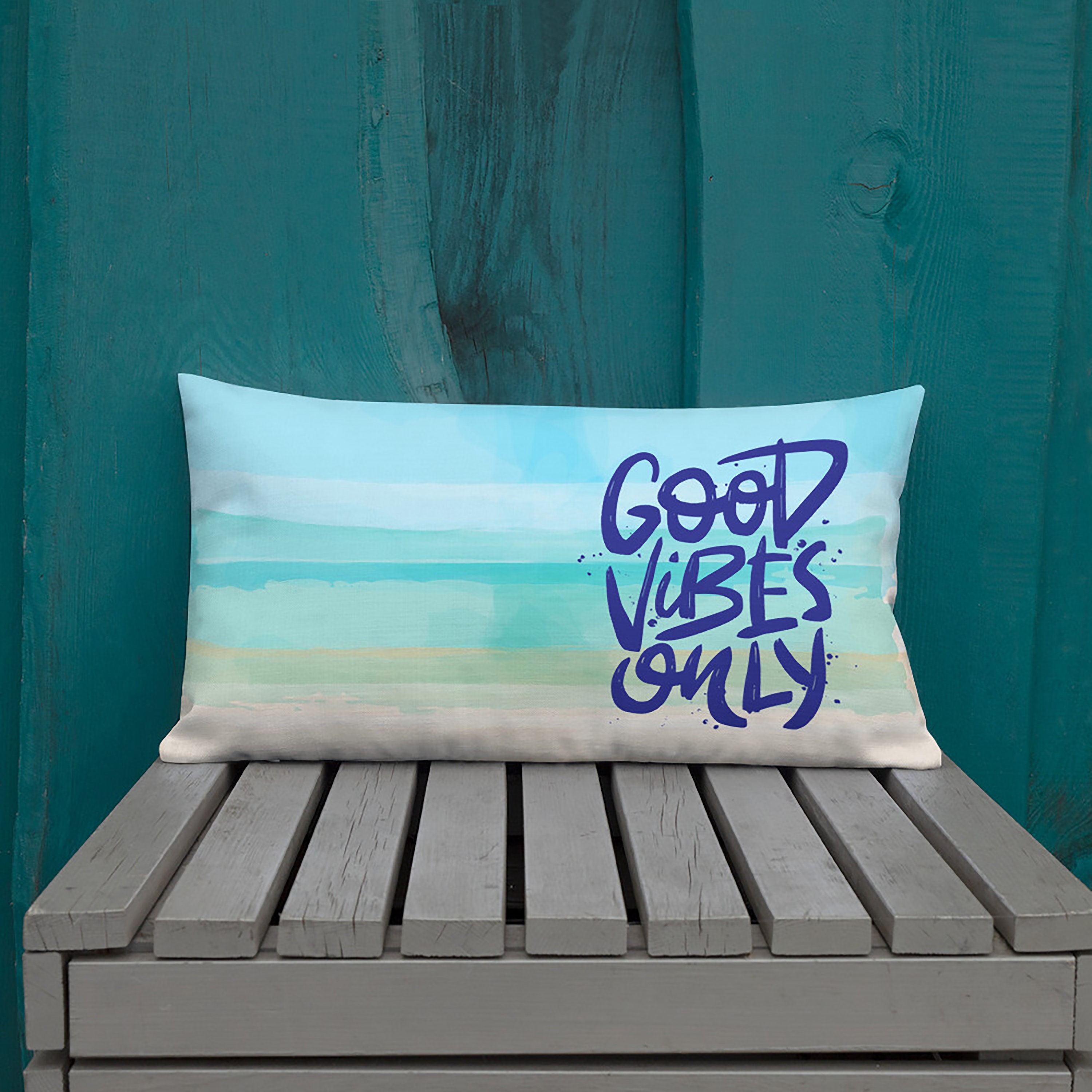 Good Vibes Only Summer Breeze Collection Premium Pillow - Etsy