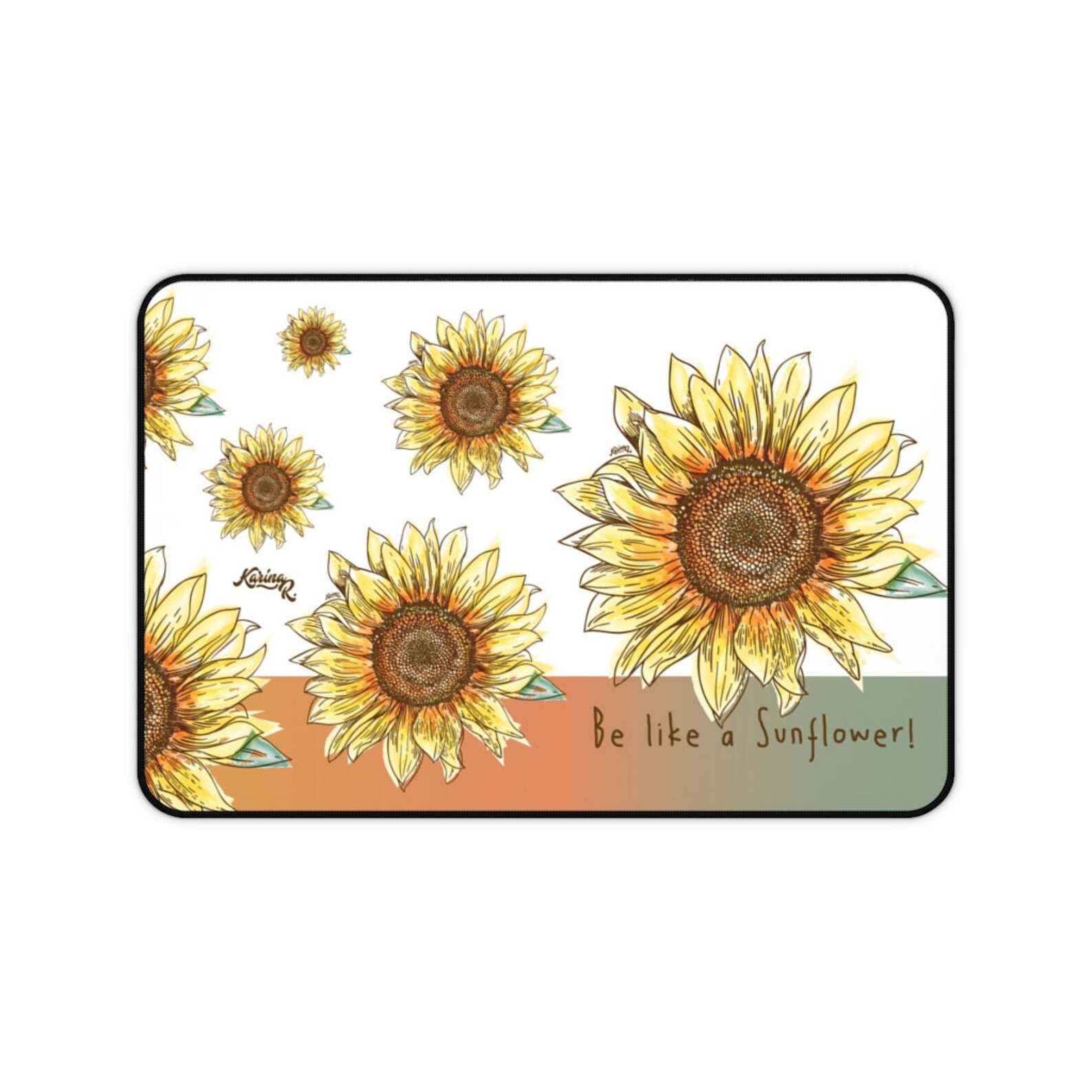 Sunflower Desk Mat - 3 Sizes - Etsy