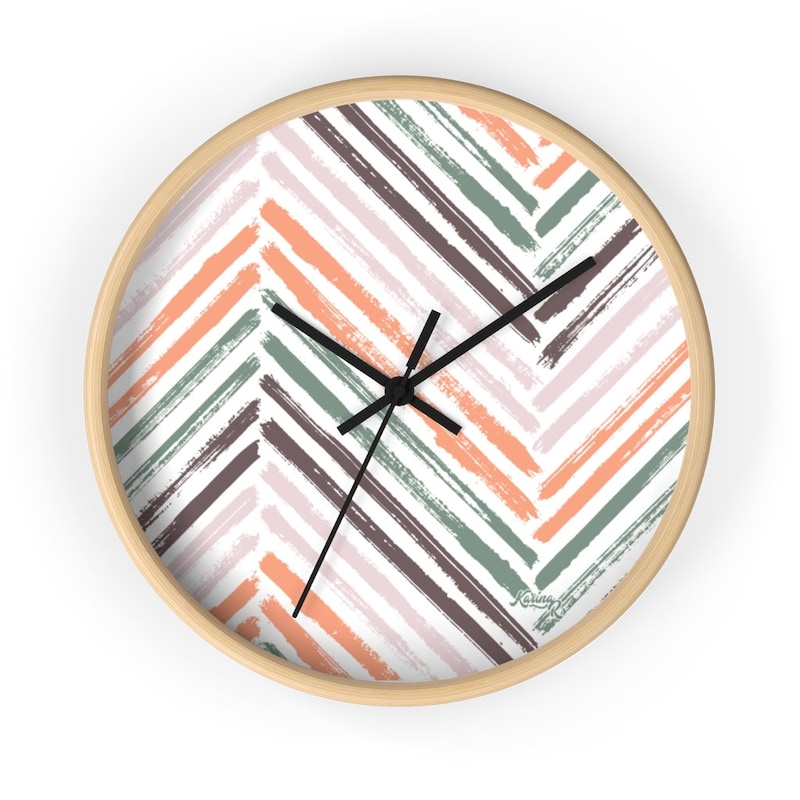 Chevron Wall Clock - Etsy