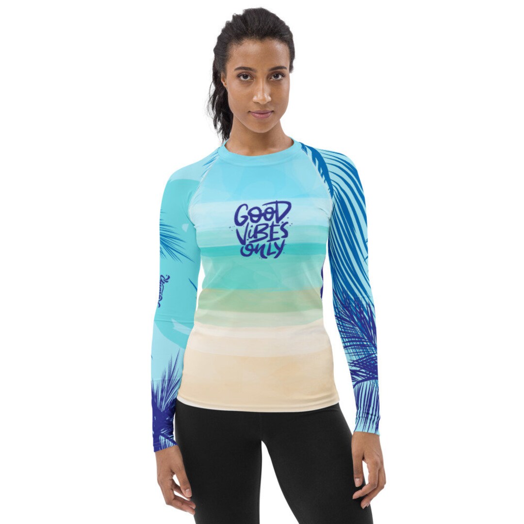 Good Vibes Only Summer Breeze Women's Rash Guard - Etsy