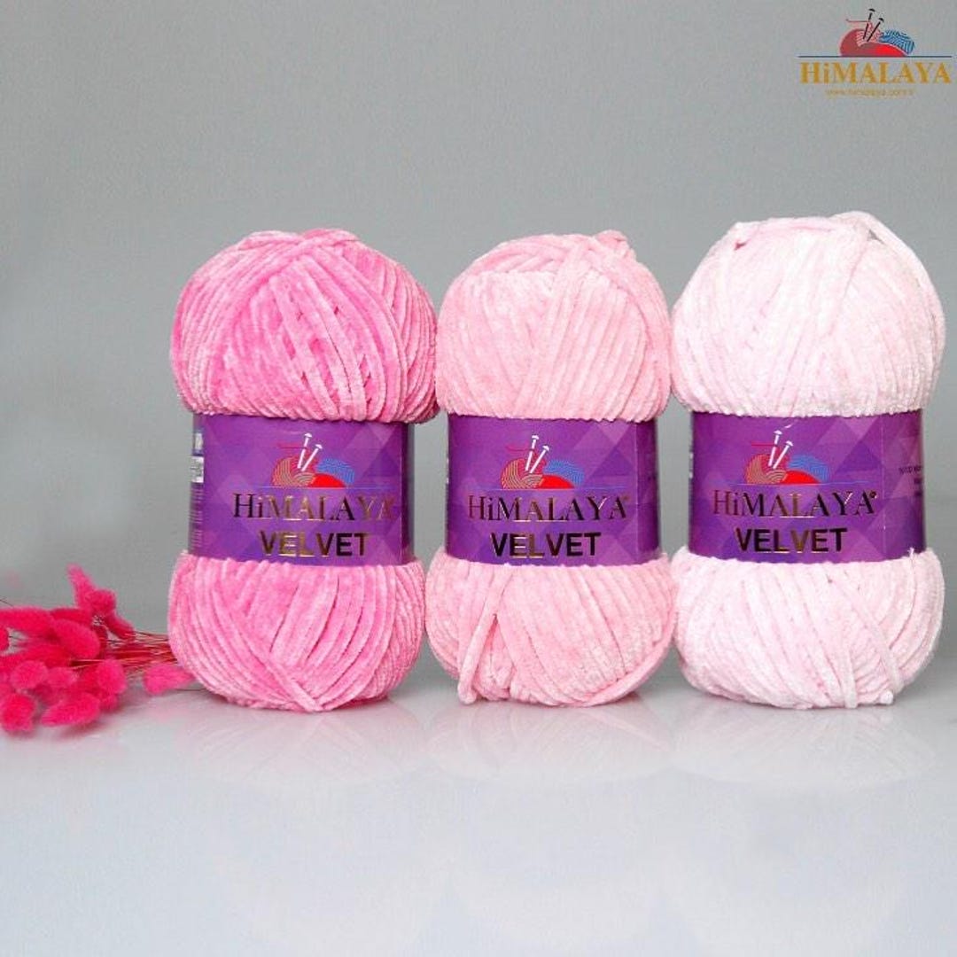 Himalaya Velvet Yarn – Ultra Soft Polyester Yarn for Crochet, Knitting ...