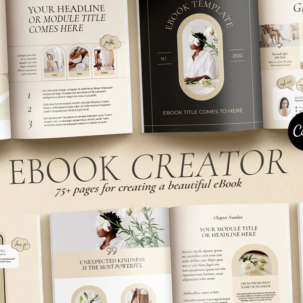 Course Creator Ebook Workbook Template Canva & Indesign. Ideal for ...