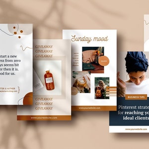 Pinterest Template Canva, Photoshop, Indesign, Template Social Media ...