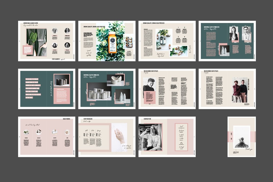 Plantilla de revista Duopack / Plantilla de libro electrónico Canva / Plantilla de folleto ...