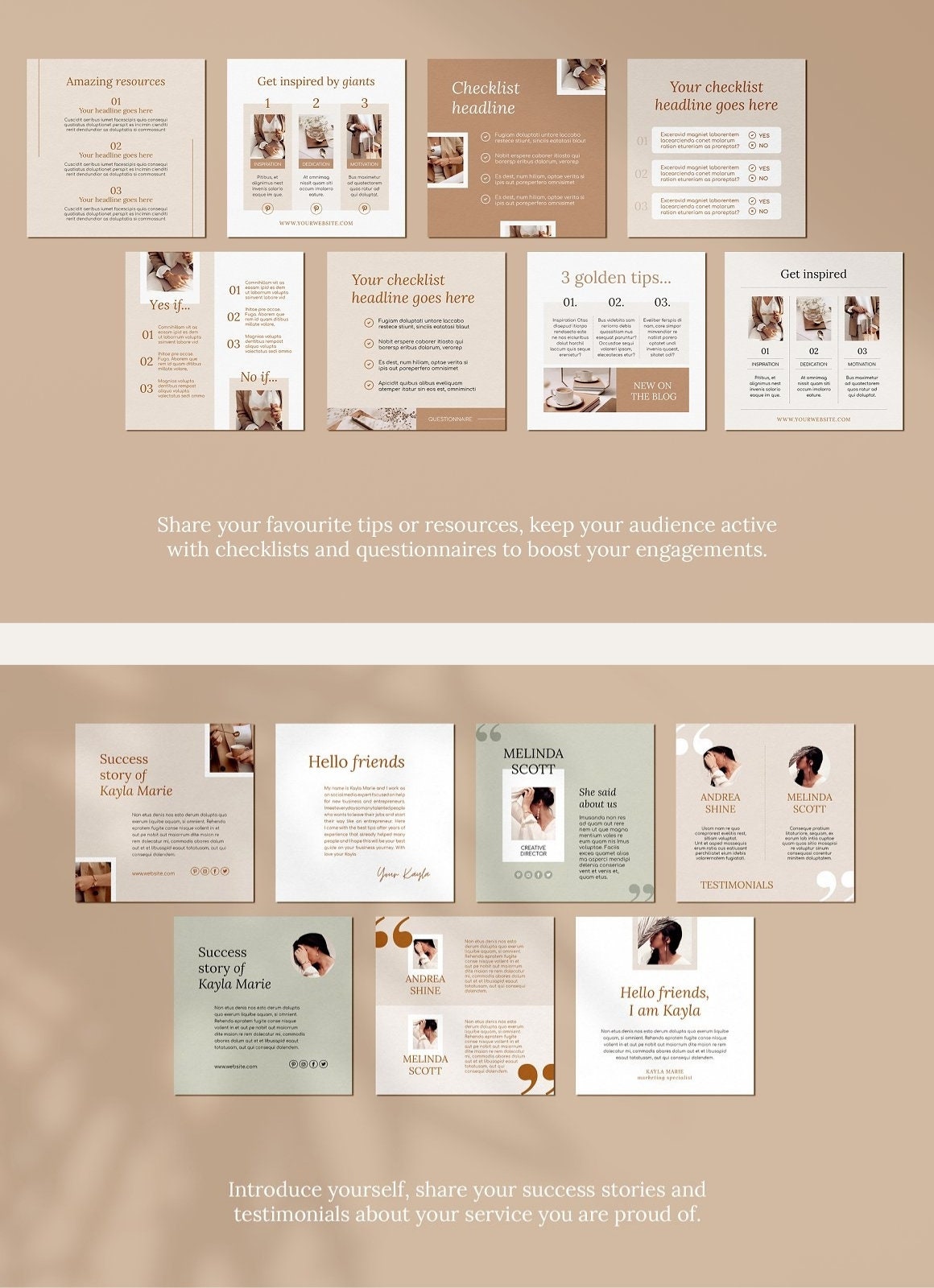 Elegant Instagram Template | Canva, Photoshop, Indesign Template ...