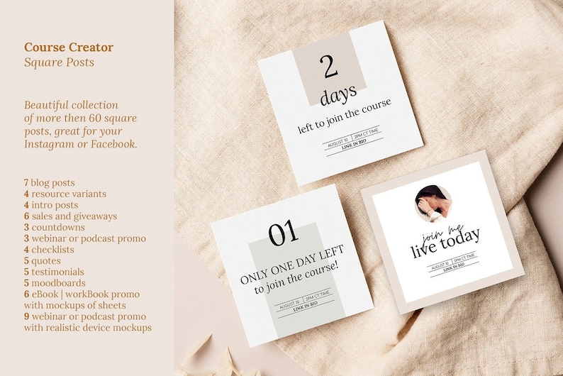 Elegant Instagram Template Canva, Photoshop, Indesign Template Social ...