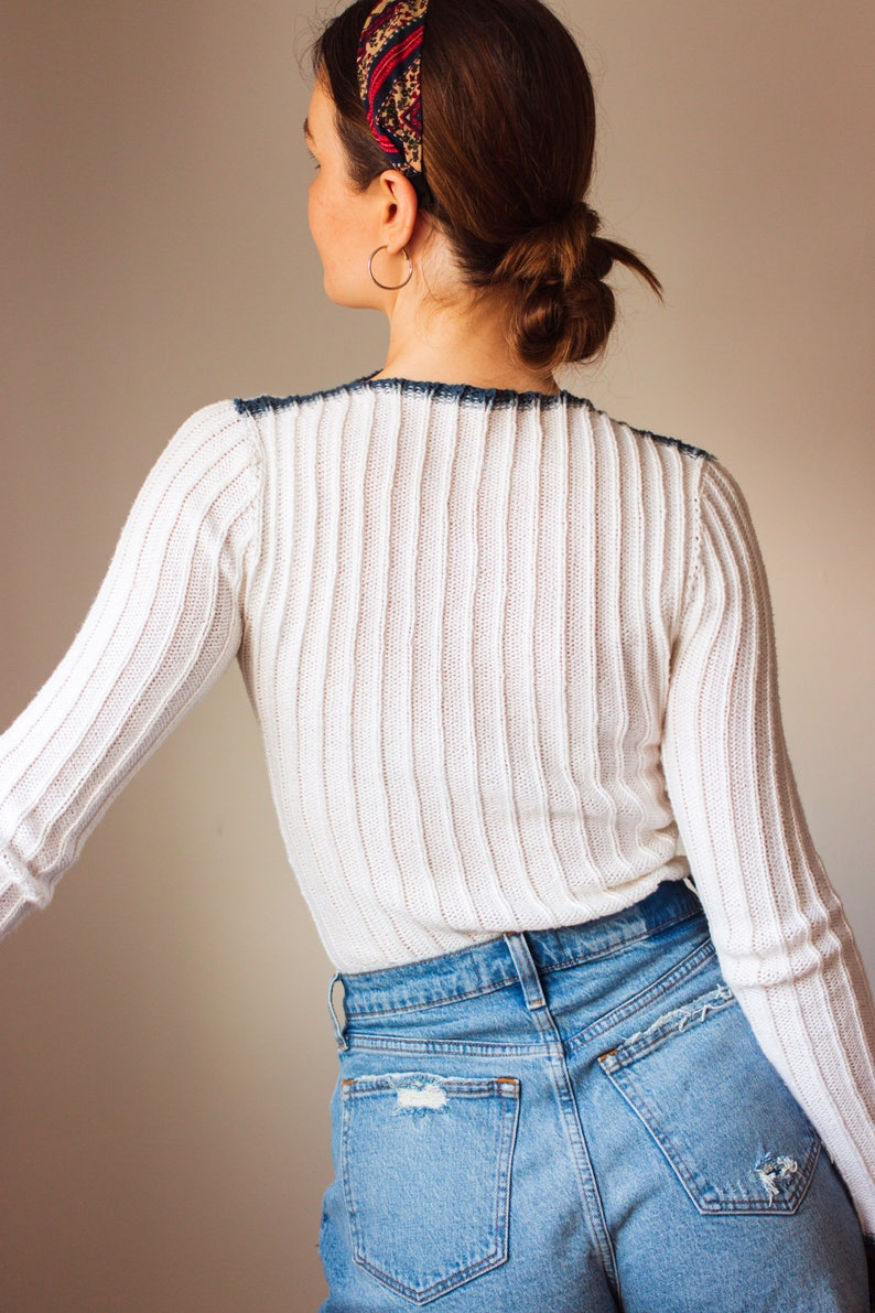 Draw the Line Sweater Knitting Pattern - Etsy