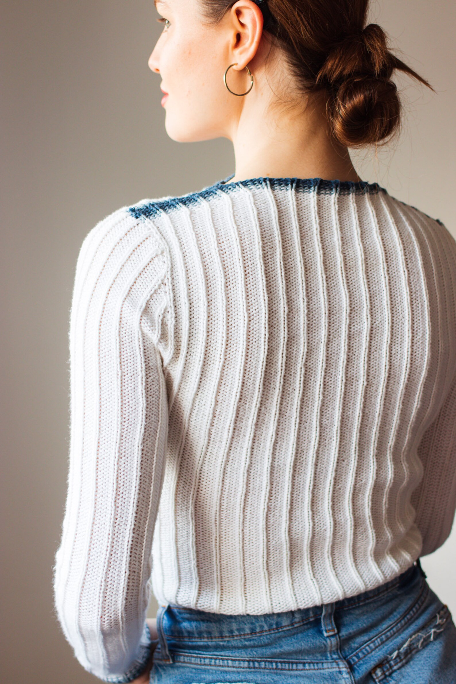 Draw the Line Sweater Knitting Pattern - Etsy