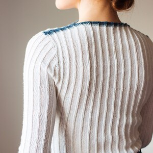 Draw the Line Sweater Knitting Pattern - Etsy