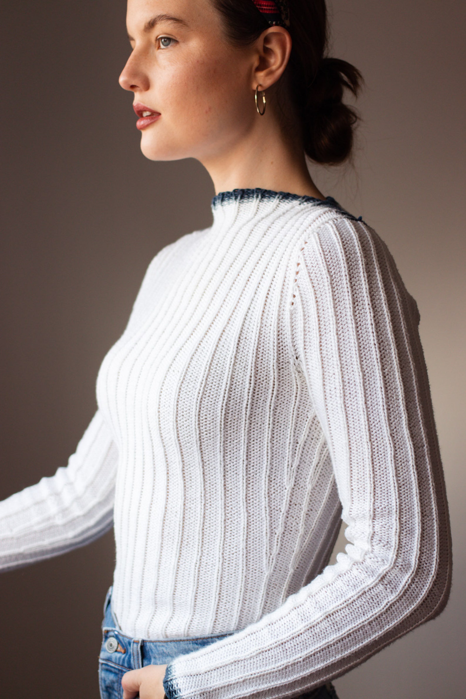 Draw the Line Sweater Knitting Pattern - Etsy