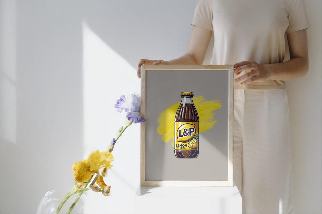 L&P Soda Wall Art - Iconic New Zealand Soda Printable A3 - Bold ...