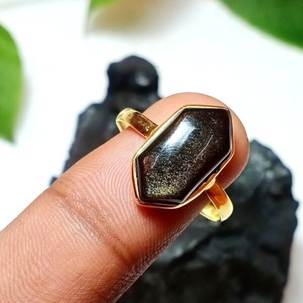 Obsidian Ring - Etsy