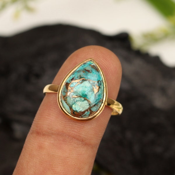 Chrysocolla Ring - Etsy