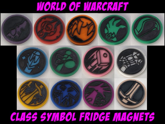 World of Warcraft Class Symbol Fridge Magnet - Etsy