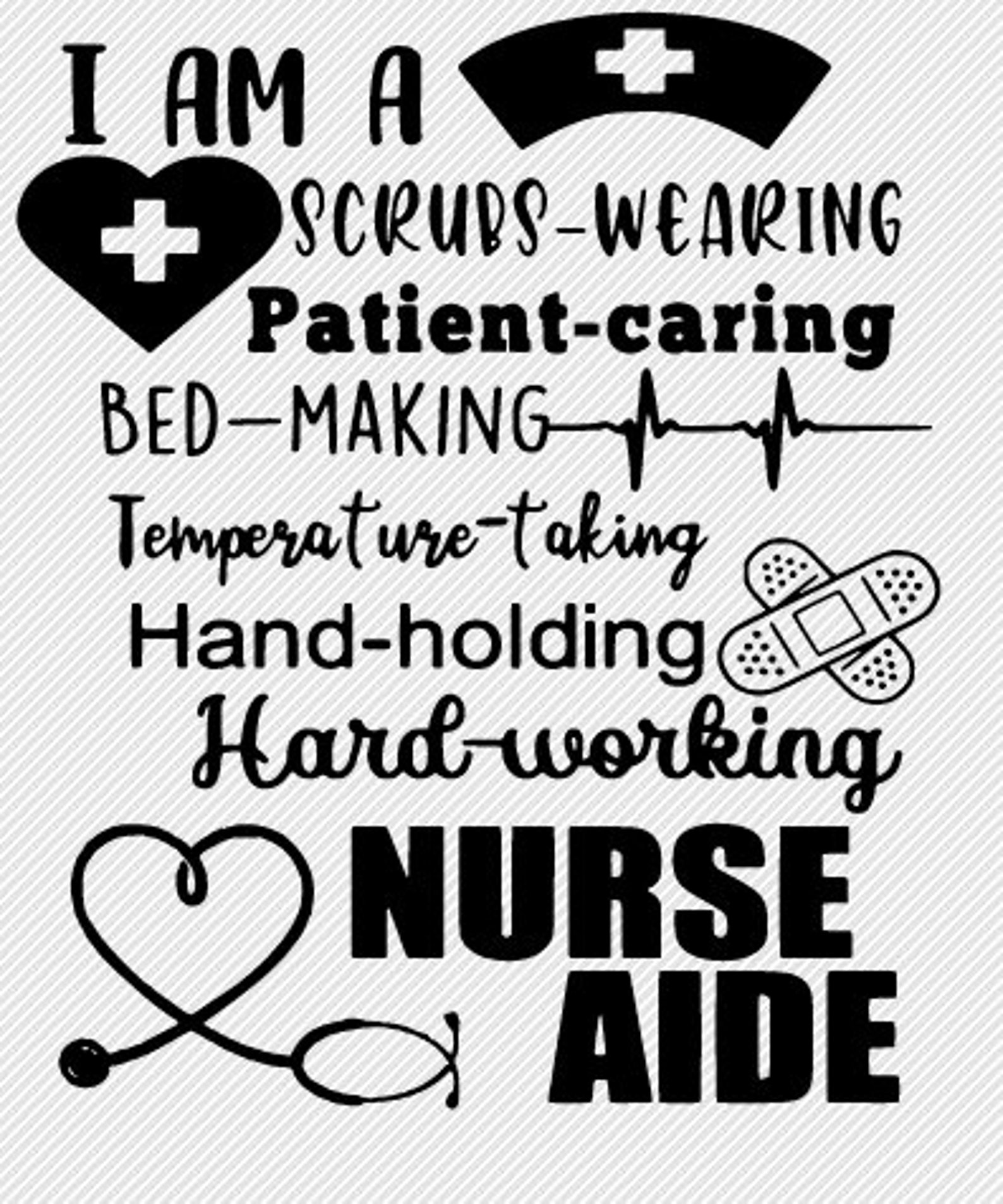 I AM A NURSE AIDE Svg - Etsy