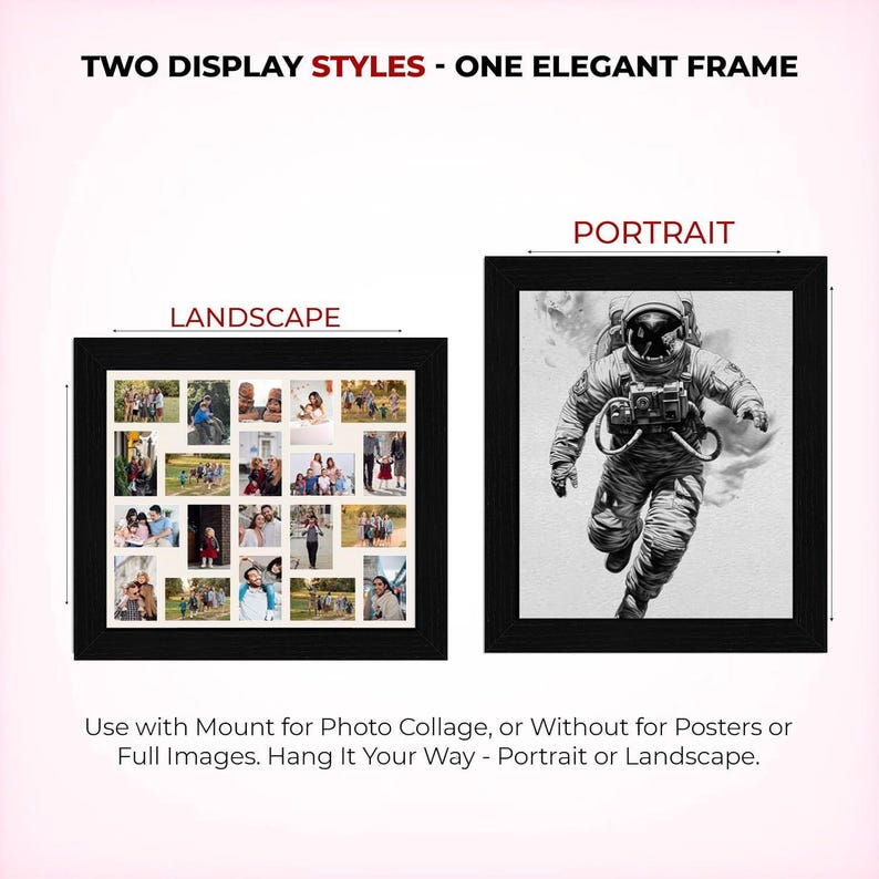 Multi Aperture Picture Frame 80x70cm Frame Holds 20 Photo Family ...