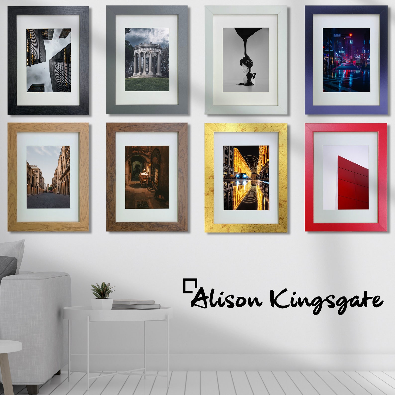 Handmade Picture Frame With Mount Black Frame White Mount - Etsy UK