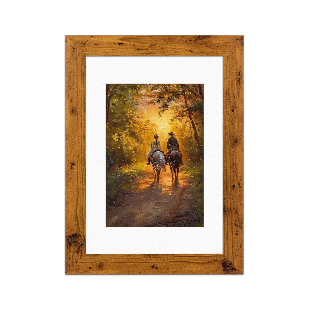 A2 A3 A4 A1 Rustic Oak Picture Frame With Mount, Colourful Wall Art ...
