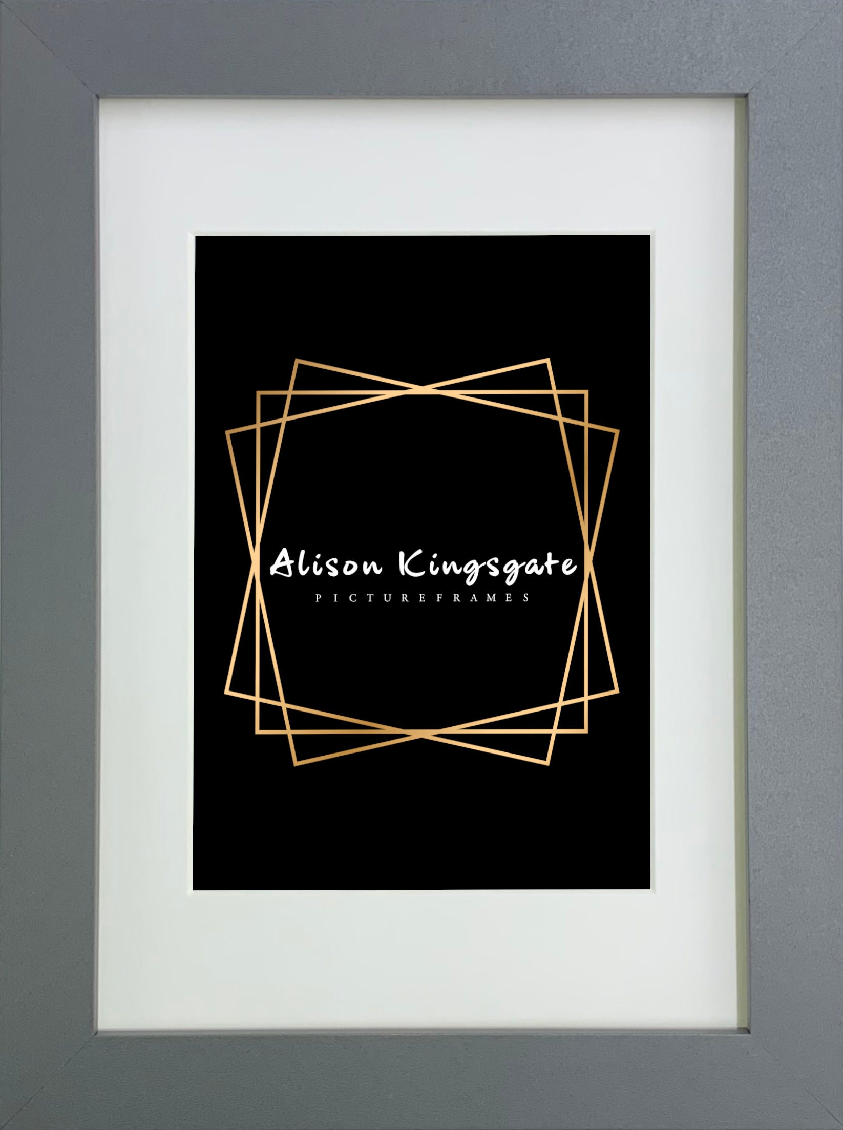 Handmade Picture Frame With Mount Black Frame White Mount - Etsy UK