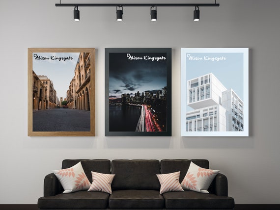 Modern Thin Photo Frame Black White Oak Walnut Picture Frame | Etsy