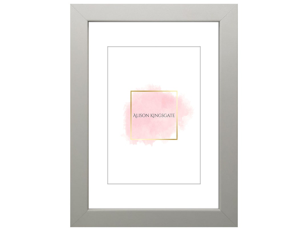 Modern Sleek Picture Frames With Mount Black White Light Grey Poster ...