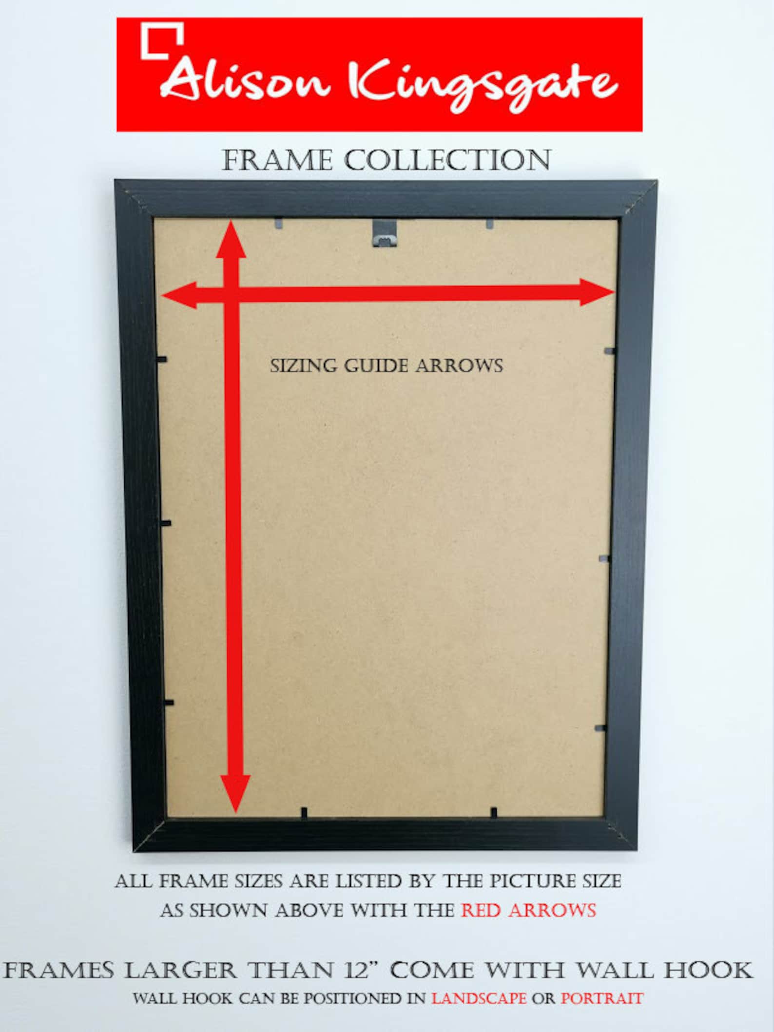 Modern Thin Photo Frame Black White Oak Walnut Picture Frame | Etsy UK