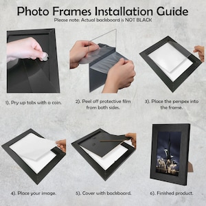 Swept Ornate BLACK Picture Frames WHITE Photo Frames A1 A2 A3 A4 A5 A6 ...