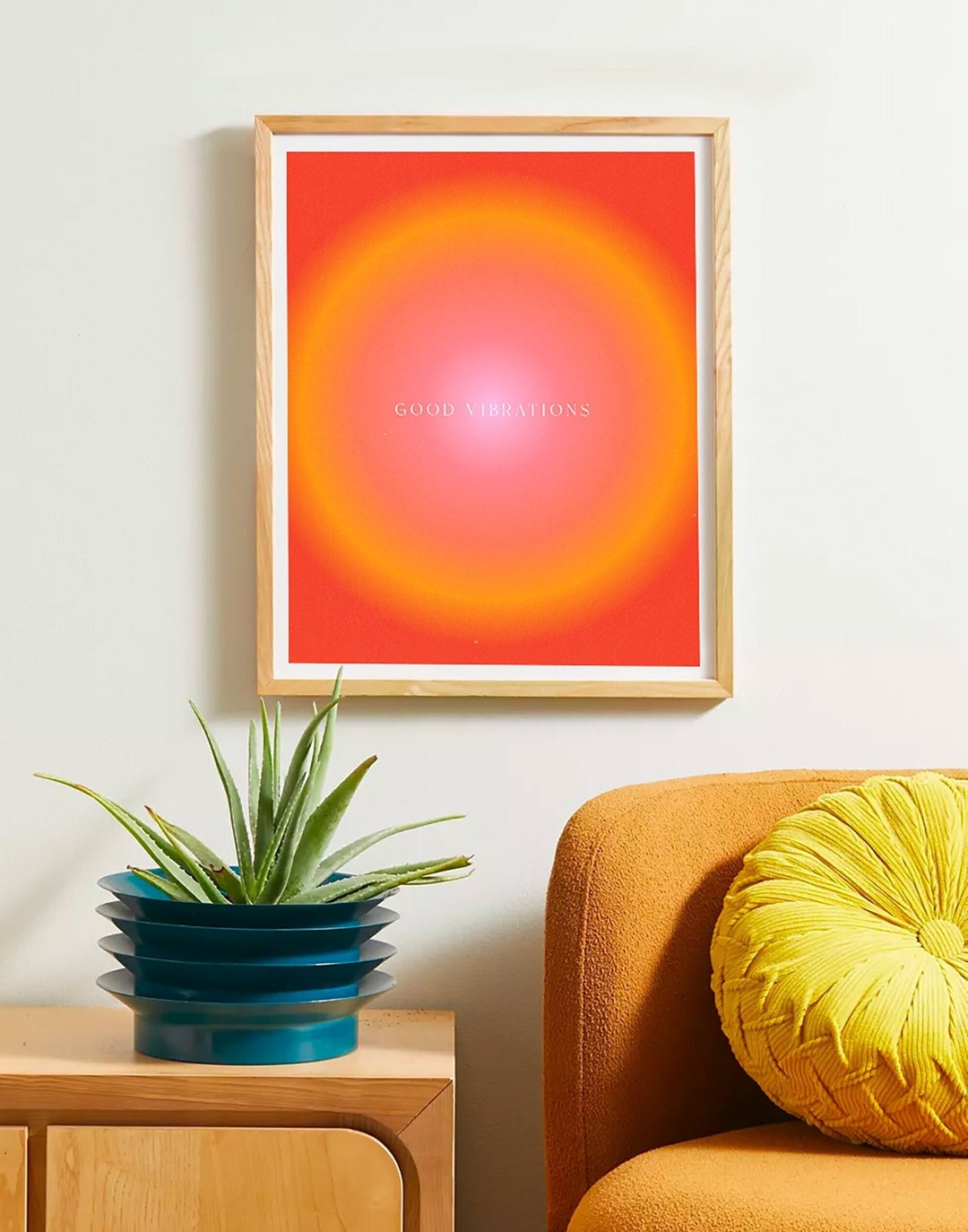 Digital Download Print: Good Vibrations, Aura Poster, Gradient Wall Art ...