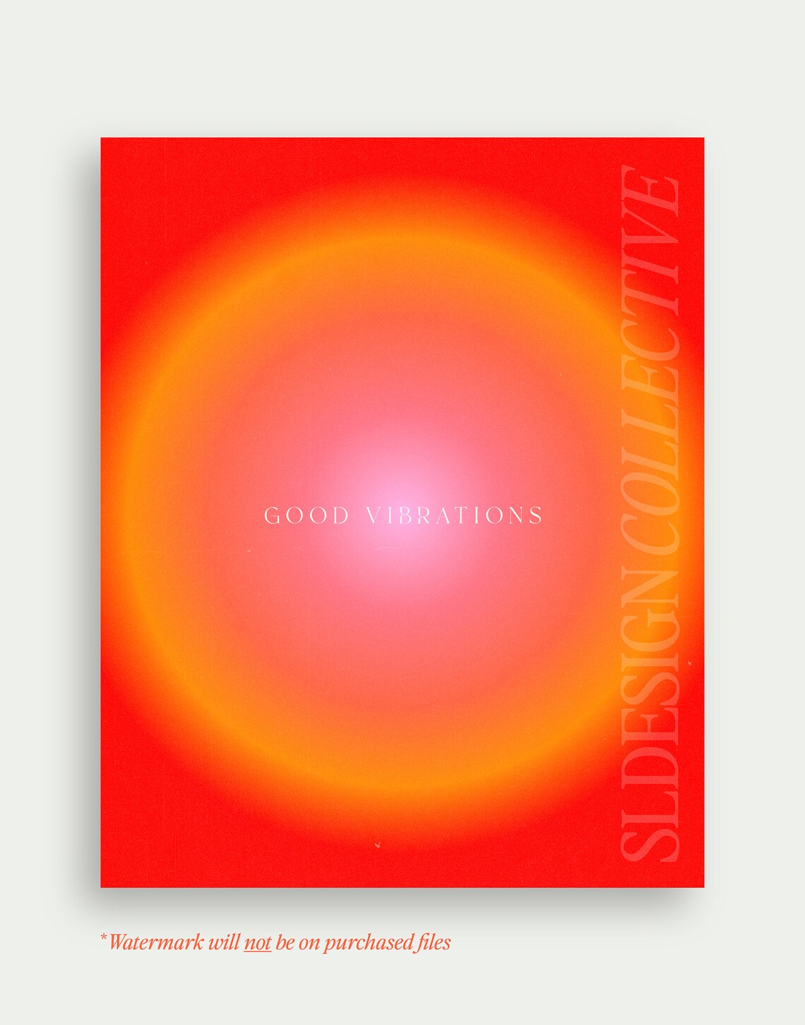 Digital Download Print: Good Vibrations Aura Poster Gradient - Etsy