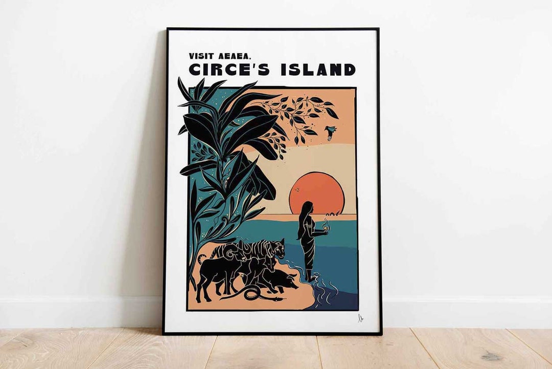 Circe's Island Aeaea Print, Circe Book Inspired Print, Greek Mythology ...